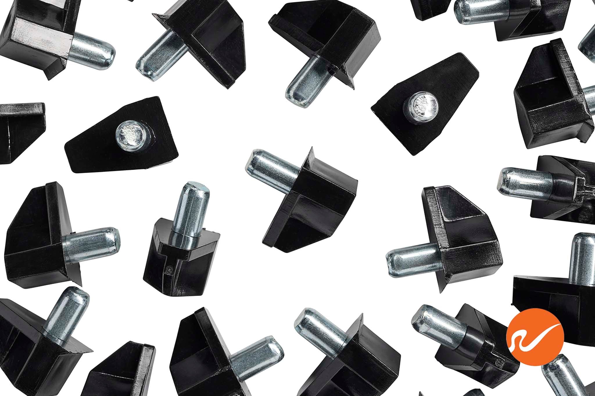 5mm Black Plastic Shelf Pins - Bulk Pricing | WidgetCo
