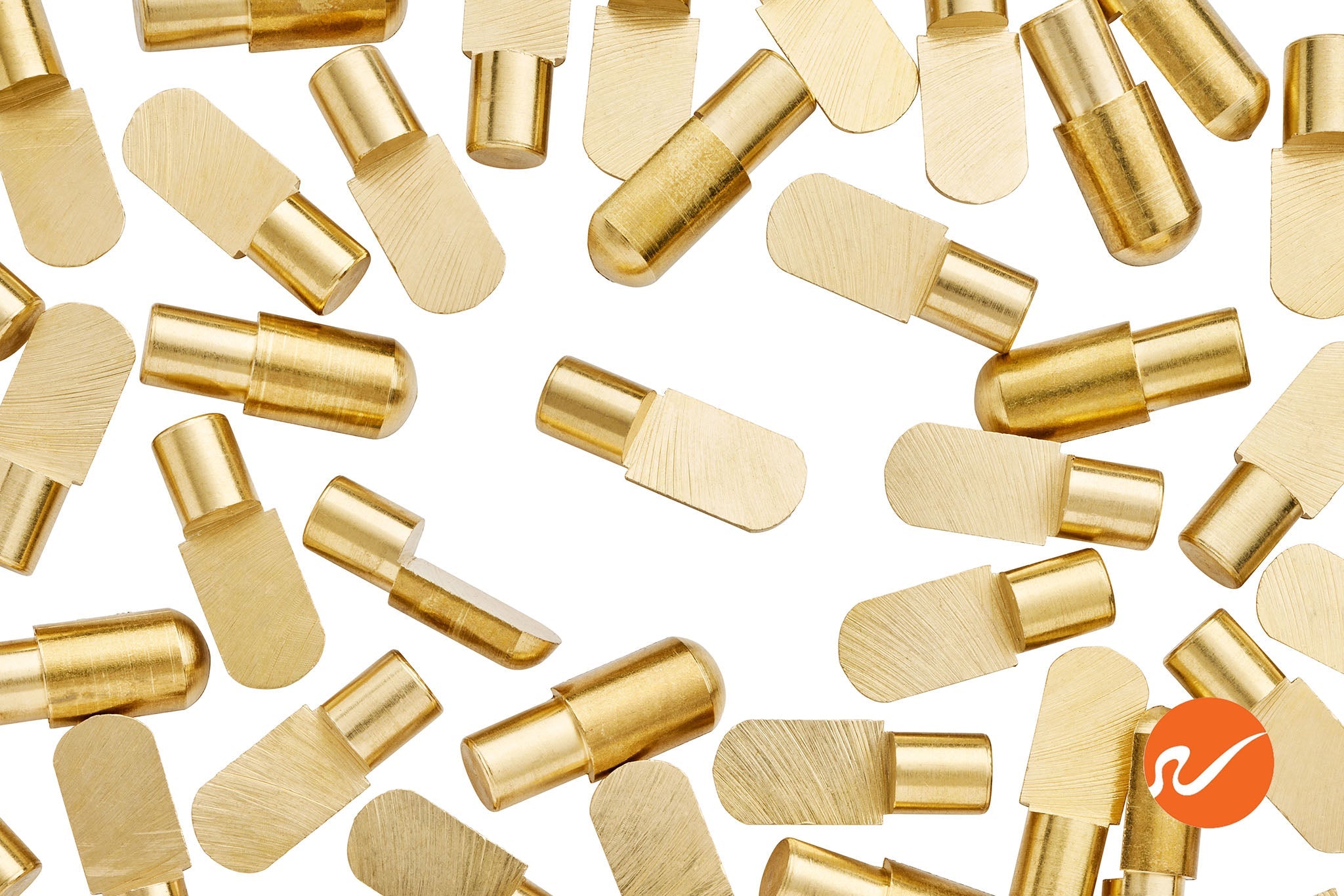 1/4" Solid Brass Shelf Pins | WidgetCo