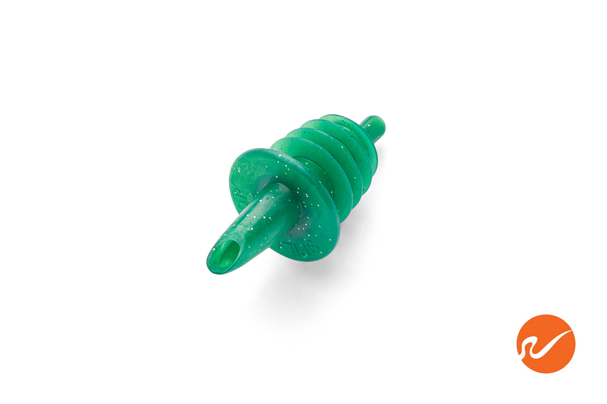 Sparkle Green Plastic Pour Spouts - pourers | WidgetCo