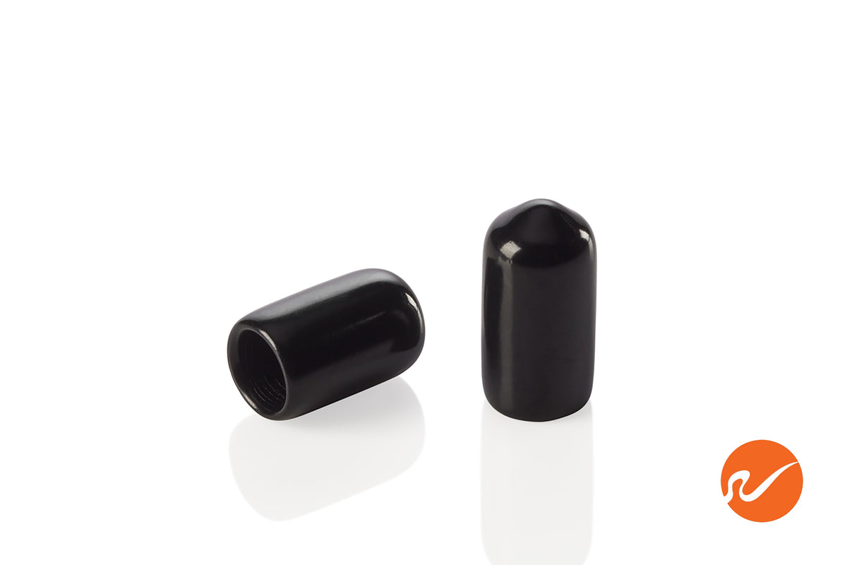 1/4" Black Screw Protectors - end caps | WidgetCo