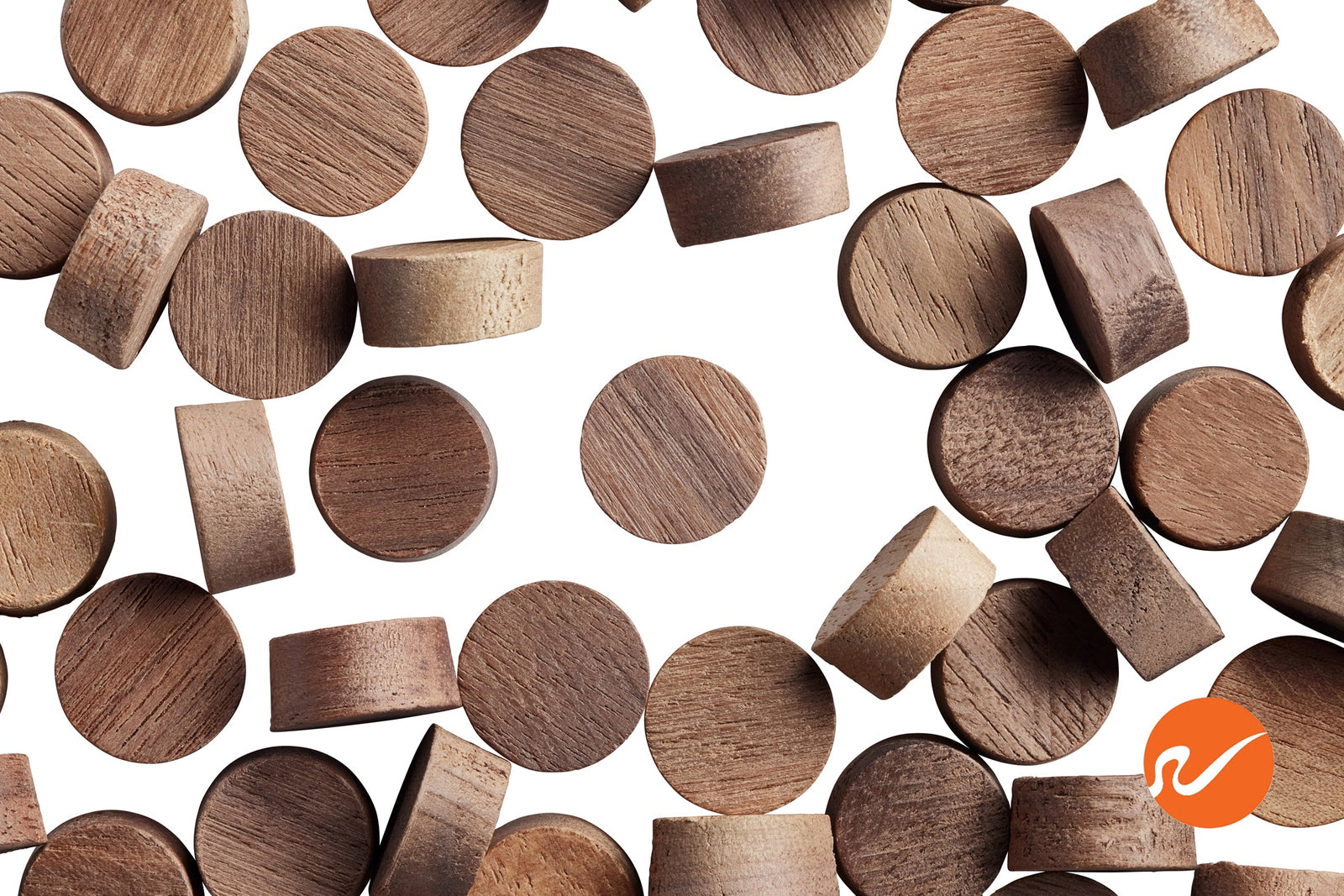 1/2" Face Grain Wood Plugs - Maple, Oak, Walnut, Cherry & Mahogany